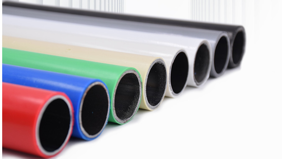 ISO certificated Black steel tube coated with plastic coating PE Coated ...