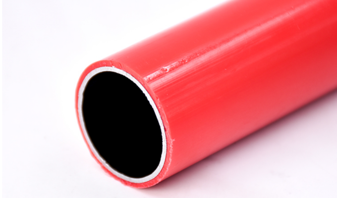 ISO certificated Black steel tube coated with plastic coating PE Coated ...